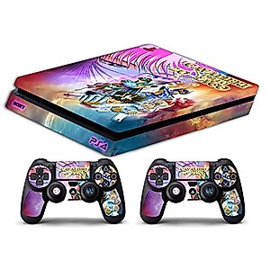 Skin Ps4 Slim - Saint Seiya Knights of The Zodiac - Limited Edition Decal Cover ADESIVA Playstation 4 Slim Sony Bundle