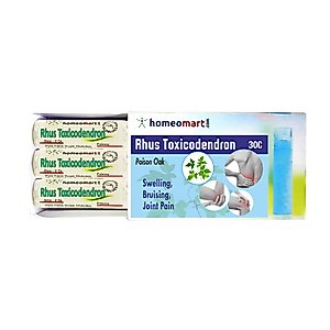 Homeomart.com Rhus Toxicodendron Homeopathy Pellets (Pills) in 30C Potency, Pack of 3
