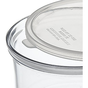 Carlisle FoodService Products Classic™ Round Storage Container with Lid, 1.5 Quart Crock, Clear