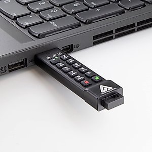 Apricorn Aegis Secure Key 3Z 8GB 256-bit AES XTS Hardware Encrypted FIPS 140-2 Level 3 Validated Secure USB 3.0 Flash Drive (ASK3Z-8GB)