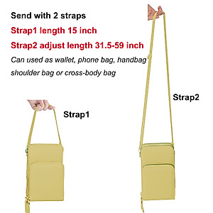 Valleycomfy Small Crossbody Bag For Women Touch Screen Cell Phone Purses and Wallet Lightweight Travel Handbag (Duck Yellow)