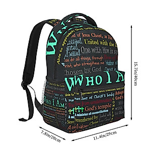 Inspirational Bible Scripture Backpack Christian Book Bags for Boys Girls Elementary School Bags Back to School Gift Bookbag 2nd 3rd 4th 5th 6th Grade