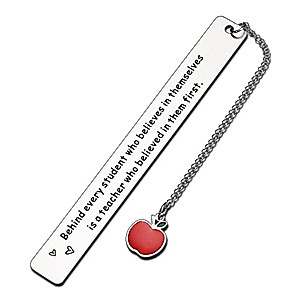 Teacher Appreciation Gifts Bookmark for Women Men Teacher Day Thank You Birthday Christmas Graduation Valentines Day Gifts Spanish Preschool Daycare Special Education Tutor Professor Retirement Charm