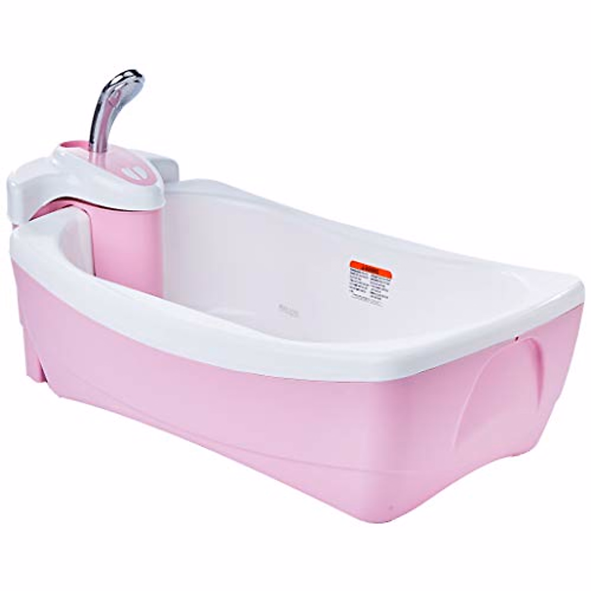 Summer Infant Lil Luxuries Whirlpool Bubbling Spa & Shower (Pink) Luxurious Baby Bathtub with Circulating Water Jets, 2 Piece Set (Pack of 1)