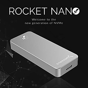SABRENT Rocket Nano 1TB USB 3.2 10Gb/s External Aluminum SSD (Silver) (SB-1TB-NANO)