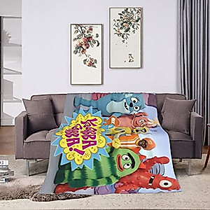 Pobecan Yo Gabba Anime Gabba! Blanket Throw Blankets Ultra Soft Flannel Lightweight Throws for Couch, Bed,All Seasons Use 40"x30"