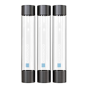 Fizzpod Sparkling Water Maker Soda Maker Infused Fruits Soda Maker Machine for Carbonating with 1L Carbonating Bottle, Seltzer Fizzy Water Maker, Includes 3 x 1l Carbonating Bottle Compatible with 60L