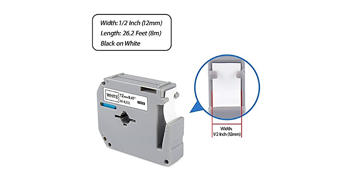 BOYEEZON for Brother PT-65 Label Maker Tape Refills MK-231S — 🛍️ The ...