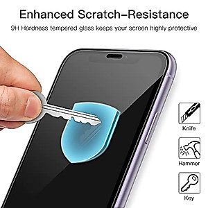JETech Full Coverage Screen Protector for iPhone 11/iPhone XR 6.1-Inch, Black Edge, 9H Tempered Glass Film Case-Friendly, HD Clear, 3-Pack
