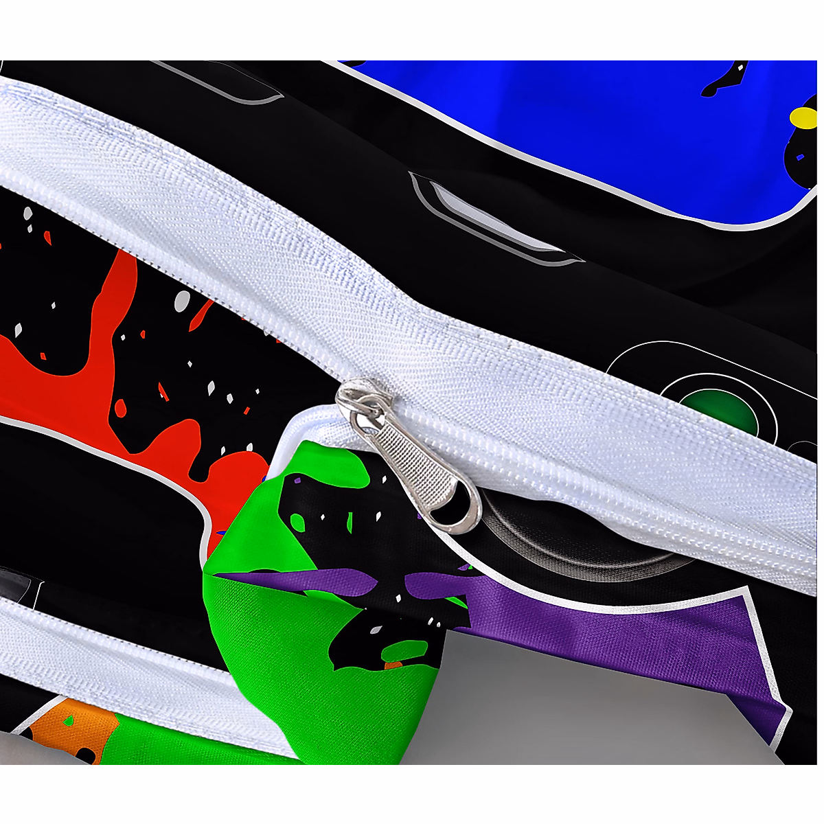 Elnonthy Gaming Duvet Cover Set Twin Size, Gamer Bedding Sets for Boys,Boys Video Games Comforter Cover,Bed Set for Teen Boys Bedroom,Gamepad Controller,3 Piece with 2 Pillow Shams