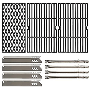 Hisencn Grill Grates, Grill Burner Tube, Heat Plates Repair kit Replacment for Dyna Glo DGF510SBP, Better Homes & Gardens BHG BH13-101-099-01