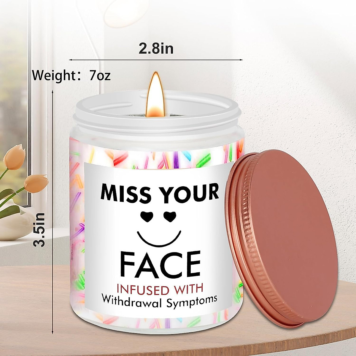 Best Friends - Gifts for Women Sister Bestie, Friendship Gifts for Women Friends, Best Friend Birthday Gifts, Funny Christmas Gifts for Women, Miss Your Face Lavender Candle Gifts for Bestie