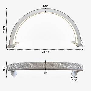 KMLSHLL Half Moon Nail Desk Lamp, Moon Lamp for Nails Lamp Light with Stepless Dimming and 3 Color Temperature