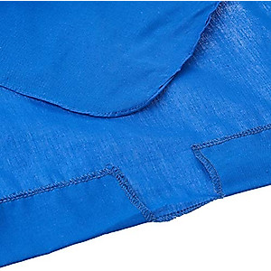 Baby Doll Bedding Reversible Round Crib Curtains, Light Blue/Royal Blue