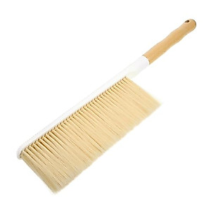 COOLHIYA Dust Brush Cleaning Brush Hair Broom Whisk Brooms Soft Brush Soft Bristle Hair Brush Handheld Broom Stains Remover Brush Kitchen Brush Keyboard Brush Hand Broom Beige The Pet