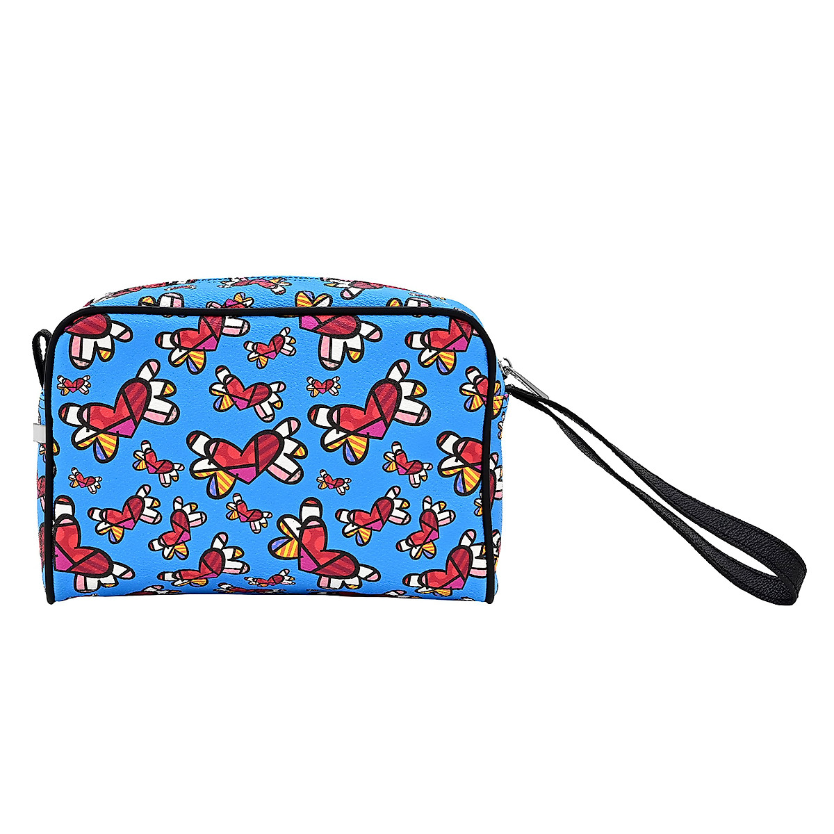 BRITTO Romero Vegan Leather Toiletry Case, Flying Hearts