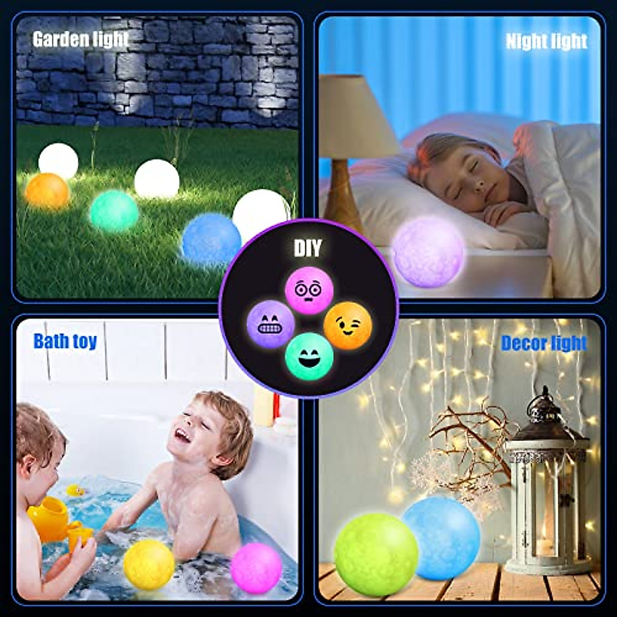 12 Packs Floating Pool Lights with 3 Remotes, 3 Inch Moon Pool Floating Ball Lights LED Glow in The Dark Waterproof Hot Tub Night Light Pool Accessories for Inground Pool Fountain Garden Party Decor