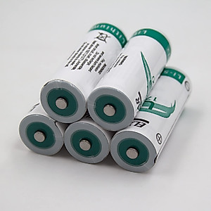 (5-Pack) 3.6V 3600mAh LS17500 Battery, Replacement for SAFT LS17500, Emergency Backup, Data Collection, AMR Add-ons, Smoke Alarms, Carbon Monoxide Detectors, Intrusion Sensors, Fleet Monitoring