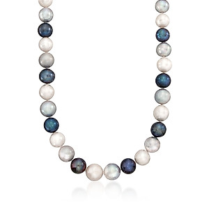 Ross-Simons 12-13mm Multicolored Cultured Pearl Necklace With 14kt Yellow Gold. 20 inches