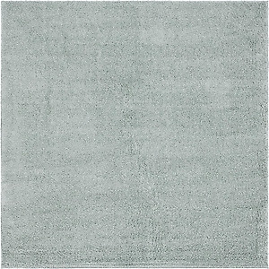 Rugs.com Soft Solid Shag Collection Runner Rug – 8 Ft Square Sage Green Shag Rug Perfect for Hallways, Entryways