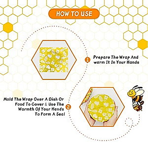 Beeswax Wrap, Beeswax Wraps For Food, Organic, Sustainable, Beeswax Food Wrap for Sandwich Storage, Reusable Beeswax Food Wrap 1L, 5M, 3S Flower Patterns Beeswax Paper, 9 Pack Set