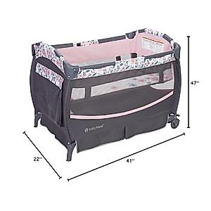 Baby Trend Sky View Plus Travel System, Bluebell & Baby Trend Stem EZ Bouncer & Deluxe II Nursery Center, Bluebell, 41x47x22 Inch (Pack of 1)