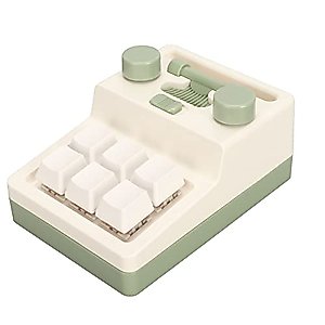 Yoidesu 6 Keys Programmable Keypad, Mini Keypad with RGB Light Wireless Mechanical Gaming Keyboard DIY Keyboard for Gaming, Media,Control, Built in Battery