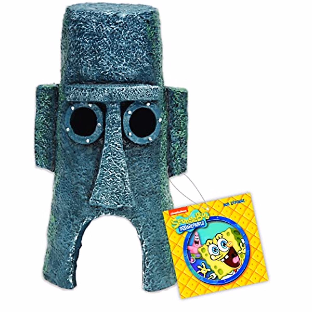 Penn-Plax Spongebob Squarepants Officially Licensed Aquarium Ornament – Squidward’s Easter Island Home – Medium