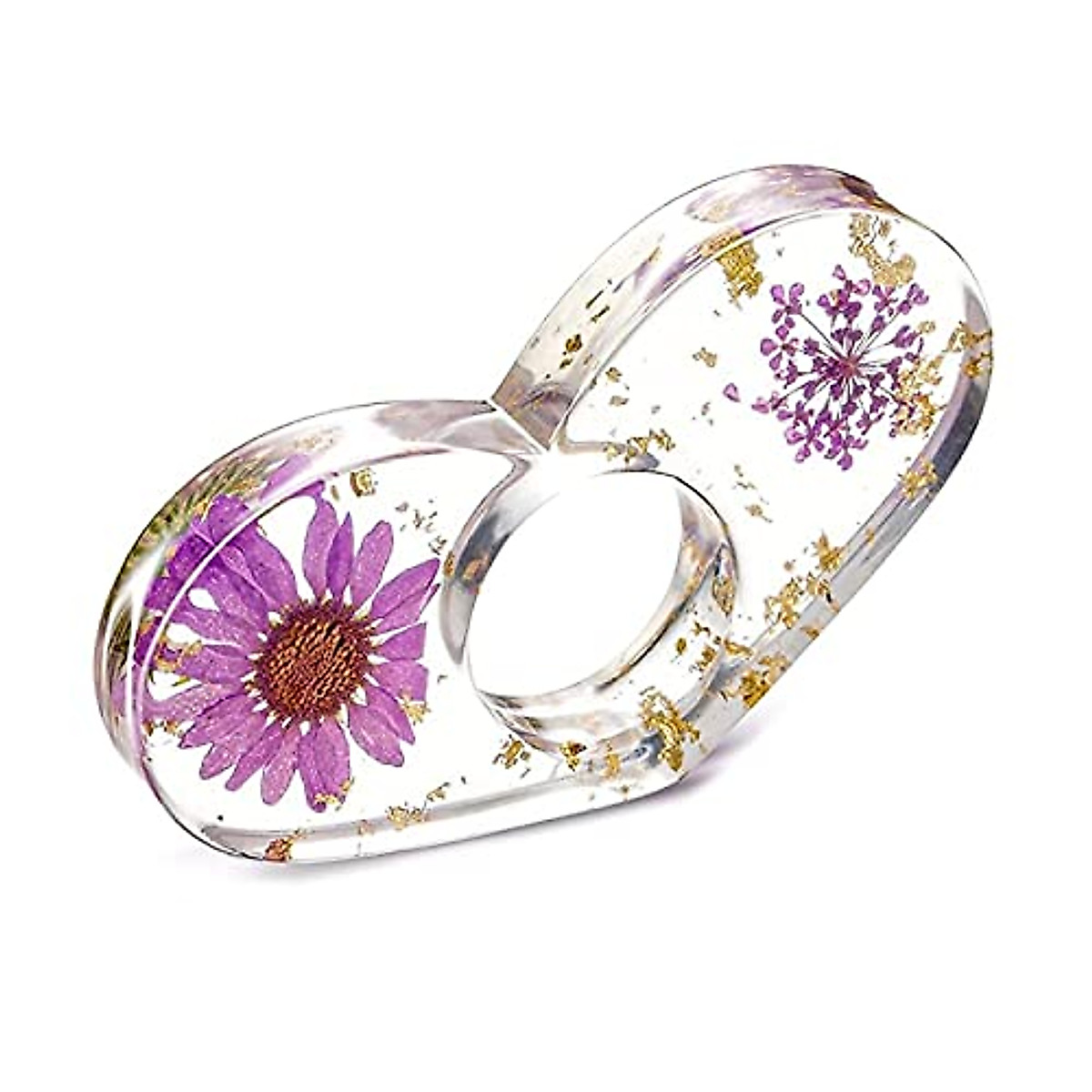 HEVIRGO Thumb Bookmark Decorative Clear Handmade Personalized Book Page Holder Practical Purple A