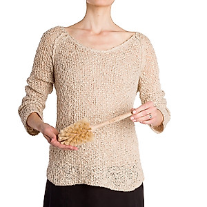 Redecker Coffee-to-Go Brush, Conically Shaped Brush Head Easily Cleans Portable Tumblers, 100% Horsehair Bristles, Handcrafted Beechwood Handle, Made in Germany