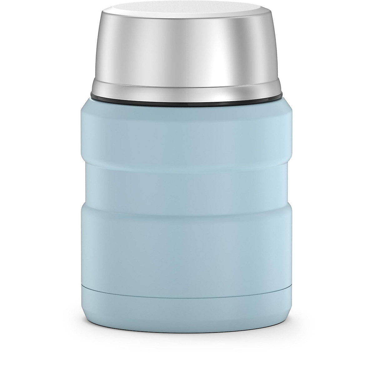 THERMOS Stainless King Vacuum-Insulated Food Jar with Spoon, 16 Ounce, Matte Powder Blue