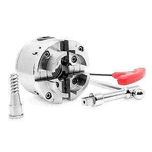 WEN LA4275 2.75-Inch 4-Jaw Self-Centering Keyed Lathe Chuck Set with 1-Inch x 8TPI Thread