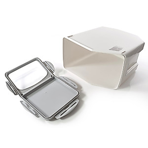 Rice Storage Container With Wheels (2 pack) - 30 lbs 15 L Rice Storage Bin - Grain Dispenser With Airtight Lid - Cereal Flour Dog and Pet Food Bins - Includes 2 Measuring Cups and 2 Rice Paddles