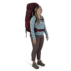 Osprey Aura AG LT 65L Women's Backpacking Backpack, Black, WM/L