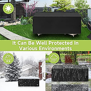 Waterproof Patio Furniture Cover, Durable Heavy Duty Patio Furniture Set Covers Wind Dust Proof Sofa Set Covers for Outdoor Table and Chair