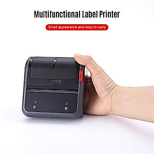 VIBY Portable 80mm Thermal Label Printer BT Label Maker Sticker Machine with Rechargeable Battery for iOS Android Computer