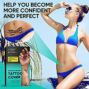iTecFreely Tattoo-Cover-Up Sweatproof-Waterproof-Tattoo-Cover-Up-Tape Ultra-Thin-Invisible-Breathable-Patch-Concealer-Sticker-Suitable-for-Spot-and-Scar