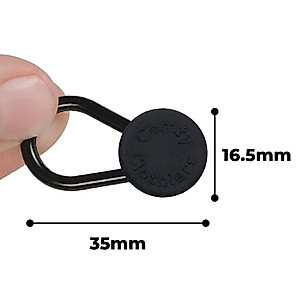 Flexible Button Waist Extenders for Pants (6-Pack Black) Men and Women’s Pants, Shorts, Skirts - Jean Extender Button by Comfy Clothiers