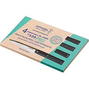 OPINEL No. 125 PRO 254597 Table Knives Set of 4 Blade Material: 12C27 Total Length: 22 cm