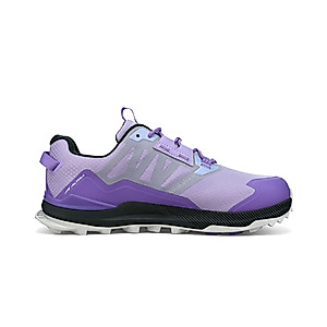 ALTRA Women's AL0A7R7I Lone Peak All-WTHR Low 2 Trail Running Shoe, Gray/Purple - 8 M US