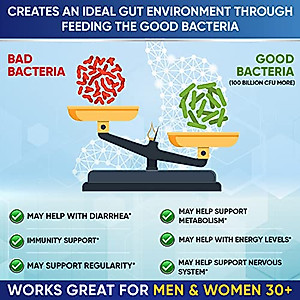 Organic Probiotics 100 Billion CFU, Dr Formulated Probiotics for Women, Probiotics for Men and Adults, Complete Shelf Stable Probiotic Supplement with Prebiotics & Digestive Enzymes; 30 Capsules