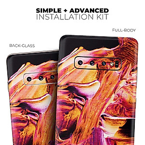 DesignSkinz Liquid Abstract Paint V47 Protective Vinyl Decal Wrap Skin Cover Compatible with The Samsung Galaxy S20 (Screen Trim & Back Glass Skin)
