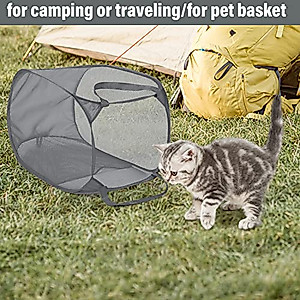 BATTOO 3 Pack Collapsible Laundry Basket Strong Mesh Pop Up Laundry Hamper for Laundry Foldable Hampers with Side Pocket Reinforced Handles for Bathroom, Kids Room, College Dorm or Travel Grey