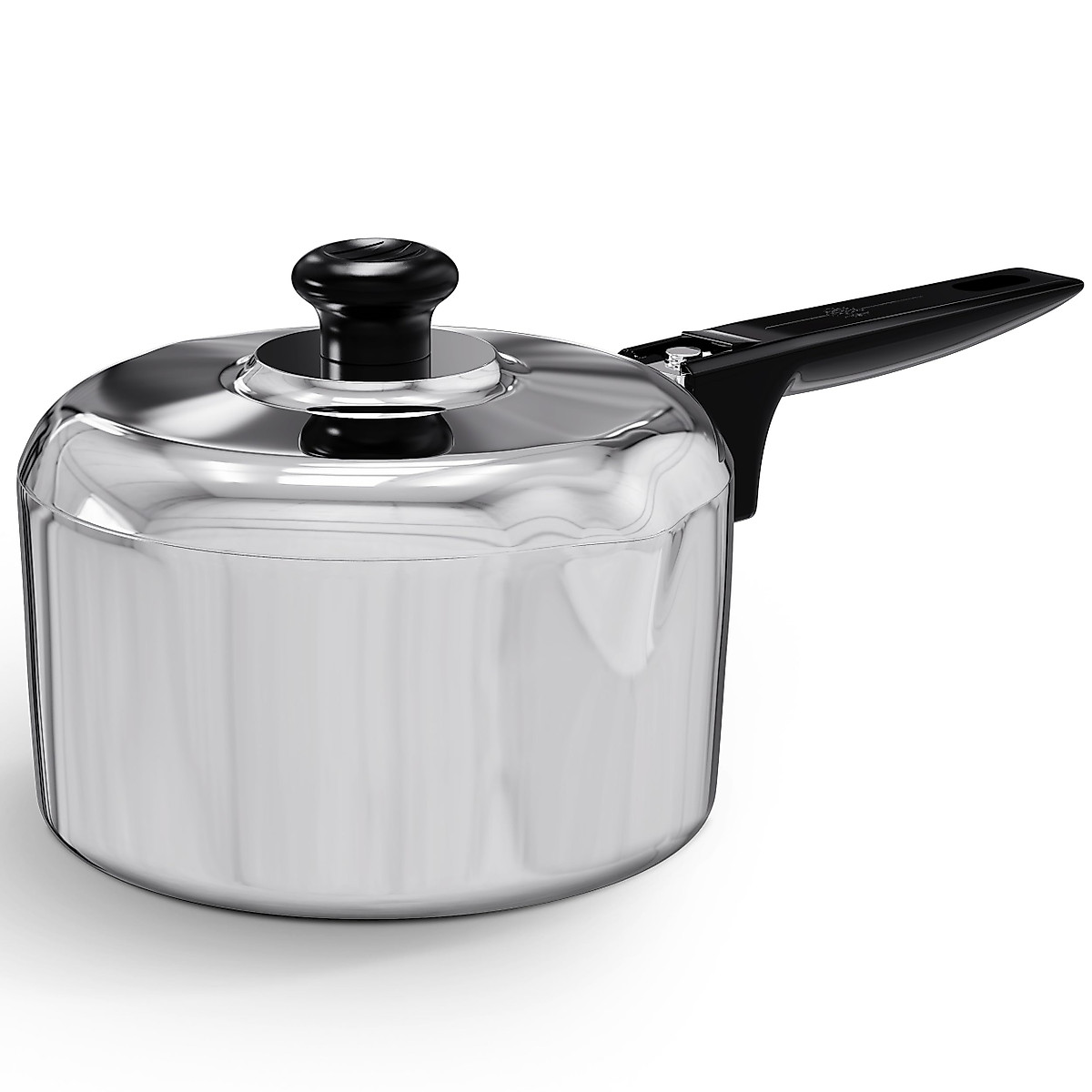 Magnaware Cast Aluminum Sauce Pan with Lid 2 Quart - Multipurpose Lightweight Saucepan with 2 Side Pour Spouts & Stay-Cool Handle - Small Cooking Pot for Sauces, Pasta, Soup - Oven Safe