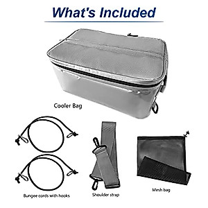 Wandooer Waterproof Sup Cooler Bag for Paddle Board, 15 Can Large Capacity Cooler for Kayak Surf Paddleboard, Leakproof Insulated Cooler Deck Bag-Gray