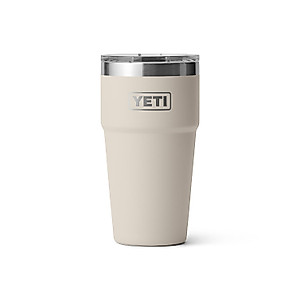 YETI Rambler 20 oz Stackable Tumbler, Stainless Steel, Vacuum Insulated with MagSlider Lid, Cape Taupe