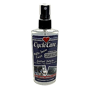 Cycle Care Formulas RuffCutt - Motorcycle Denim Matte Flat Finish Spray & Wipe Instant Detailer Spray Cleaner, No Gloss or Streak Formula - 4 oz.