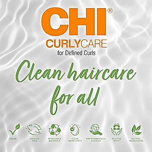 CHI CurlyCare Curl Conditioner, Hydrates Curls, Reduces Frizz & Increases Elasticity & Strength, Sulfate, Paraben, & Cruelty-Free, 25 Oz