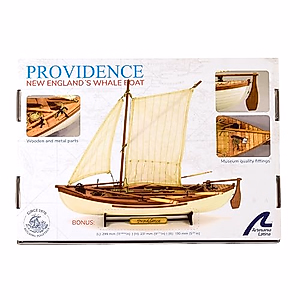 Artesanía Latina – Wooden Ship Model Kit – New England Whaling Ship, Providence – Model 19018, 1:25 Scale – Models to Assemble – Initiation Level
