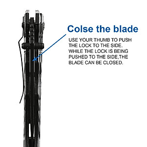 AHOBOLO Tactical Folding Pocket Knife, Small EDC Knife with Pocket Clip for Men Women, Folding Pocket Knife with Liner Lock,Glass Breaker,Seatbelt Cutter (Black)